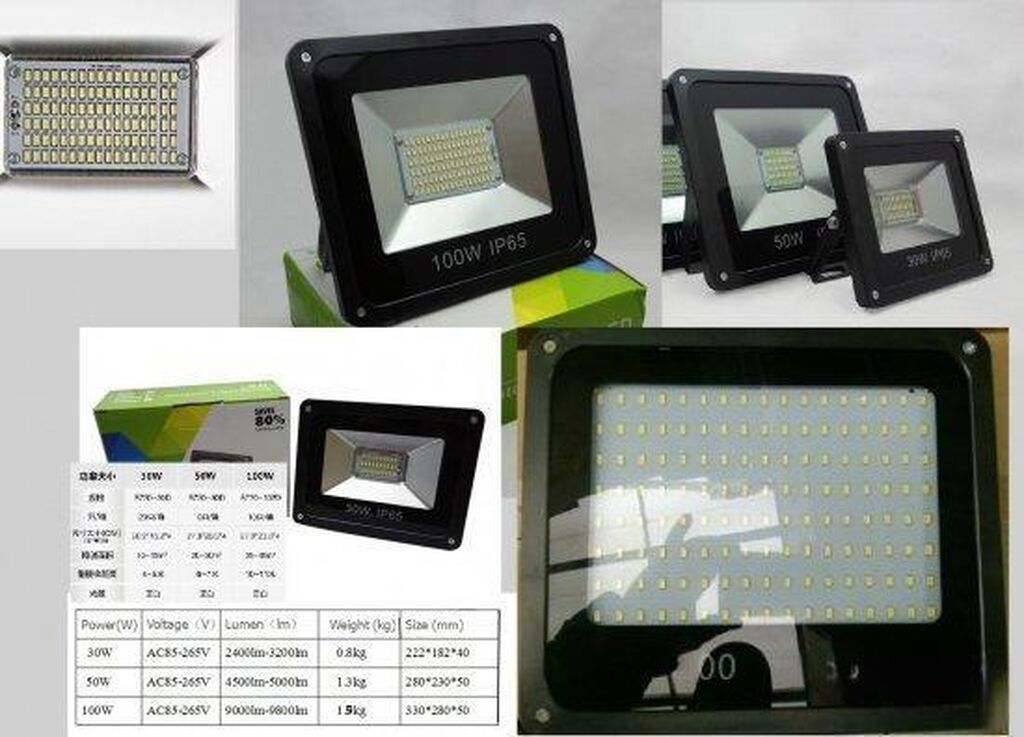 AKCIJA LED Reflektori višediodni PVC i Lim 30w 50w 100w 200w. LED