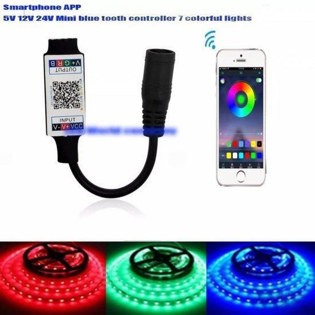 Bluetooth muzički RGB 5-12V 6A 72W. Ovaj uredjaj se koristi za