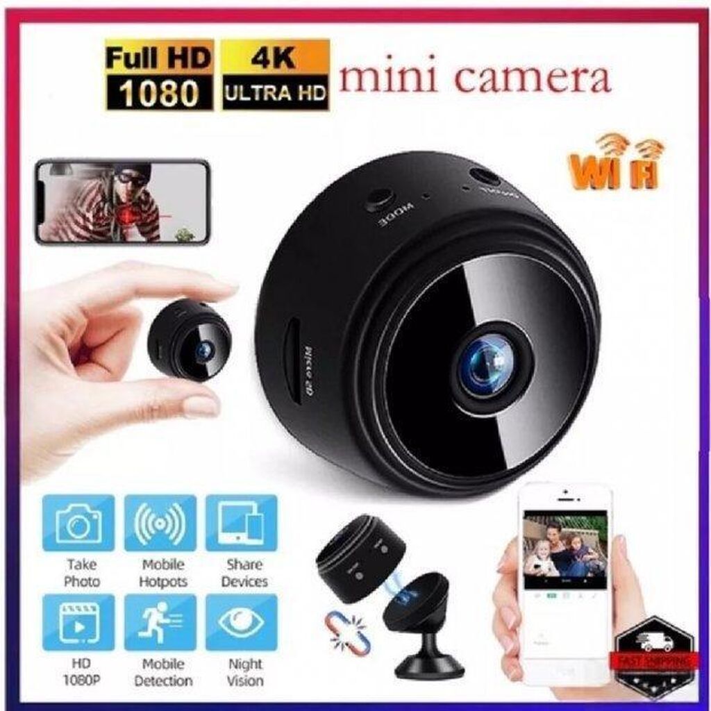 A9 mini camera. Funkcije: 1. ✨ 1080P vam donosi drugačije iskustvo
