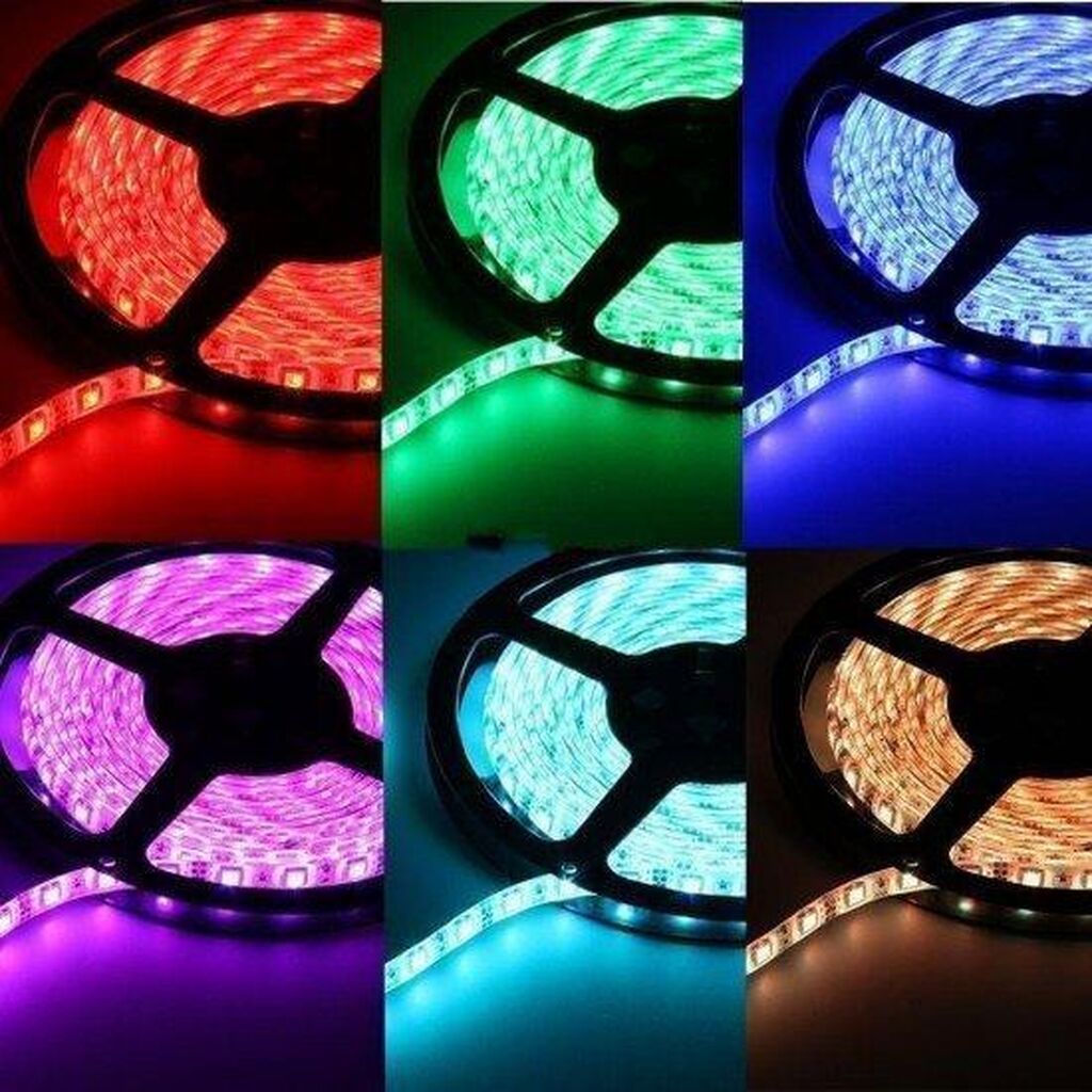 RGB led traka dioda 5m. Pakovanje je duzine 5 metara i na sebi ima 300