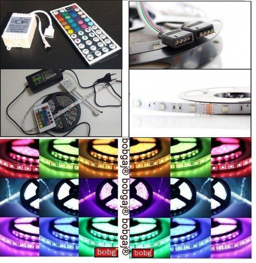 RGB set Led TRAKA 10metara + kontroler +napajanje. 10 metara iz komada