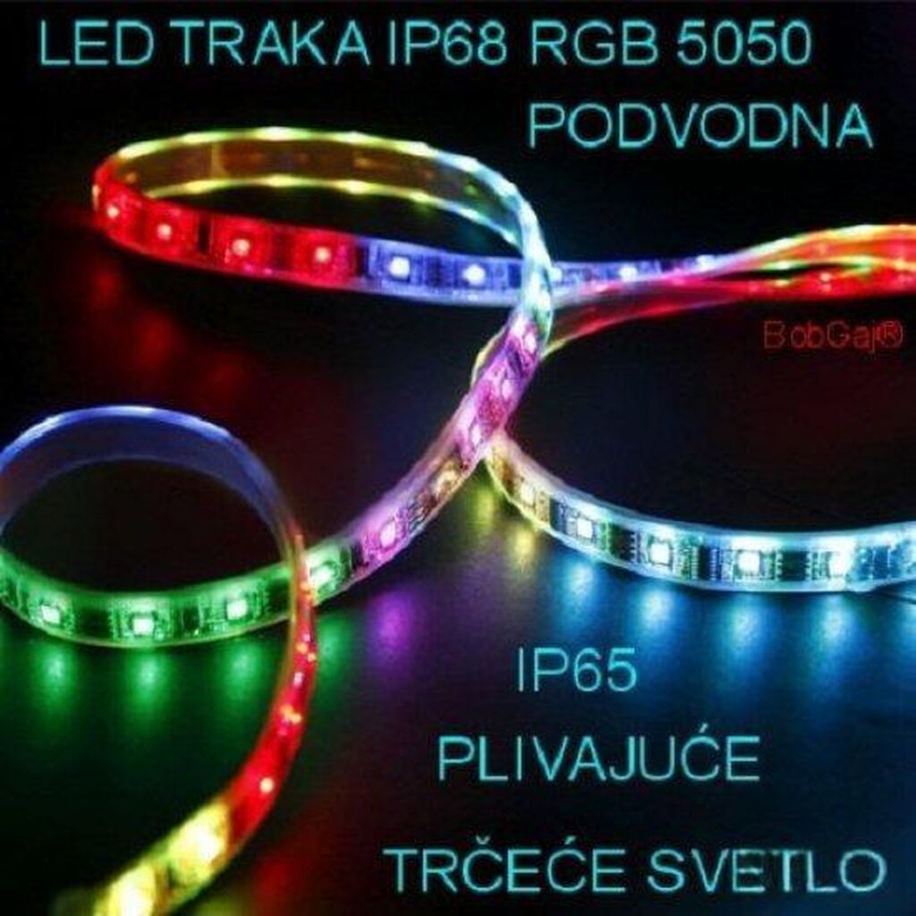 A luna park Led traka trčeće svetlo RGB IC1903 vodopropusna. NAMENA za