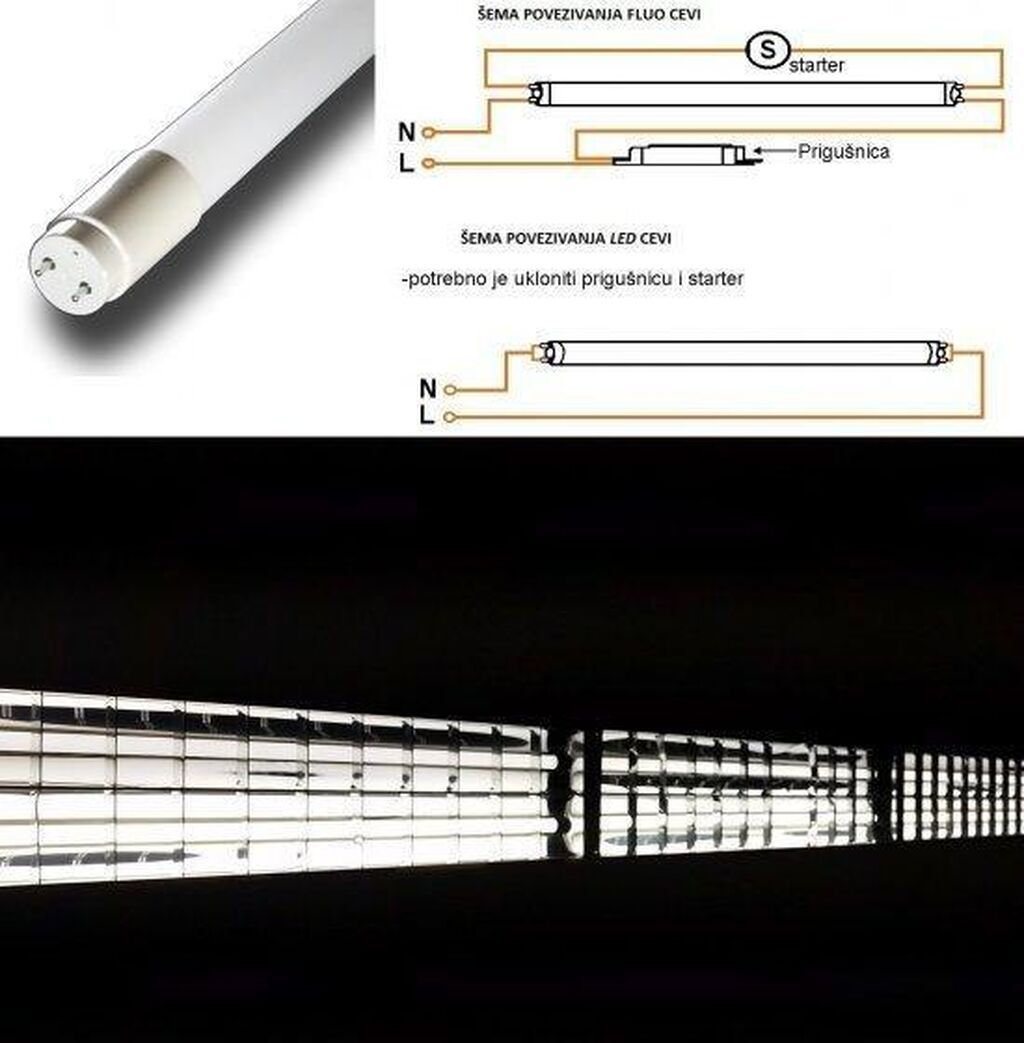 AKCIJA Led cevi restarter 60cm 120cm 150cm. Uz uštedu od preko 50%
