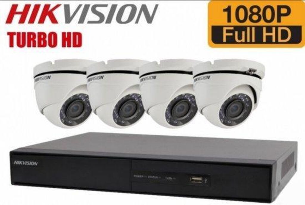 Hikvision komplet FULL HD sa 4 kamere 2,8mm 4u1 NOVO. OPIS U IZRADI. ✨