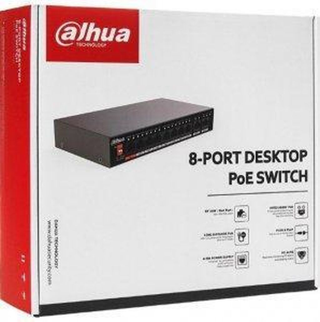 Dahua Poe swič 8port. Model: DH-PFS3010-8ET-96Opis proizvoda8 portni