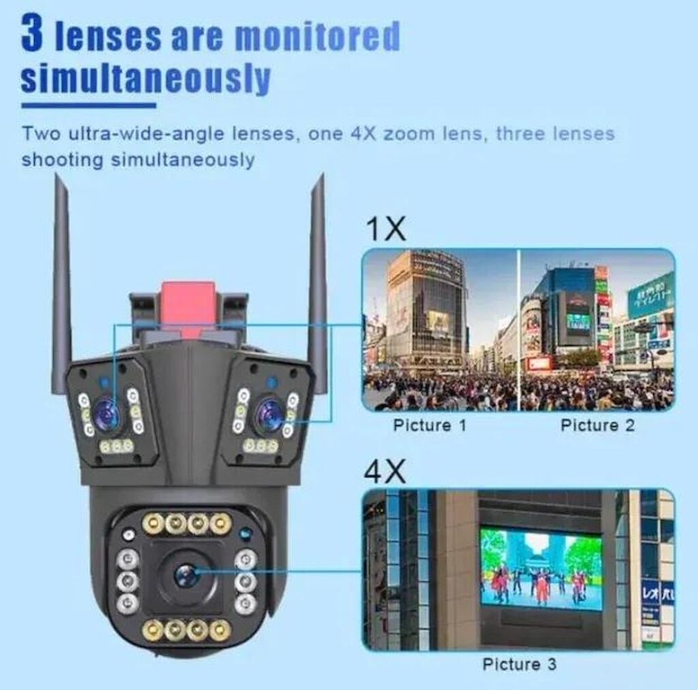 IP WiFi kamera 3u1. ip WiFi kamer 3u1 Novo Novo Novo Kamera, tri