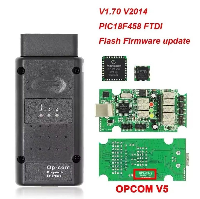 Novo - Opcom V1.70 OBD2 sa PIC18F458 Cipom Opis: OPCOM dijagnostički