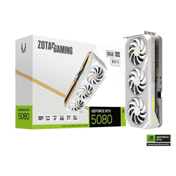 ZOTAC Grafička karta RTX 5080 SOLID OC White Edition ZT-B50800Q-10P GDDR7 256bit
