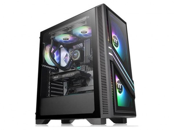 THERMALTAKE Kucište VERSA T35 TG Mid-Tower kaljeno staklo RGB bez napajanja crna