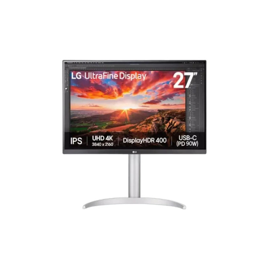 Monitor 27 LG 27UP850K-W 3840x2160/IPS 4K/60Hz/5ms/2xHDMI/DP/USB/USB-C/Pivot/Zvučnici