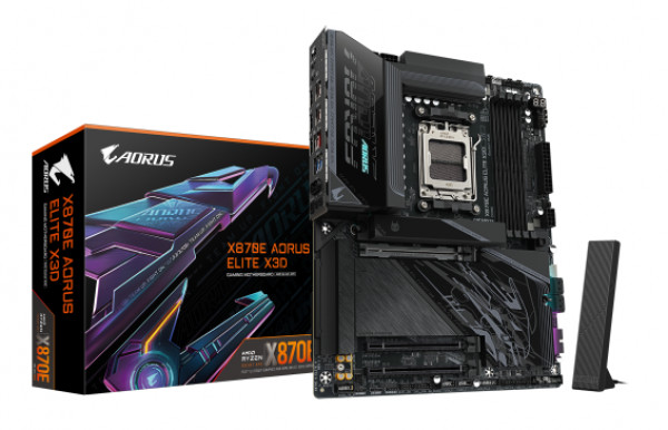 AM5, X870E AORUS ELITE X3D, 4x DDR5 DIMM, X3D Turbo Mode 2.0 : Incredible X3D performance unleashed by AI ( X870E A ELITE X )