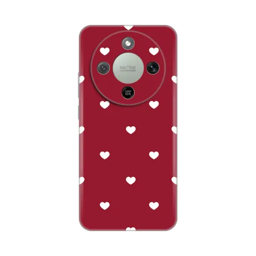 Silikonska futrola - maska print Skin za Huawei Honor Magic 8 Lite Burgundy Hearts
