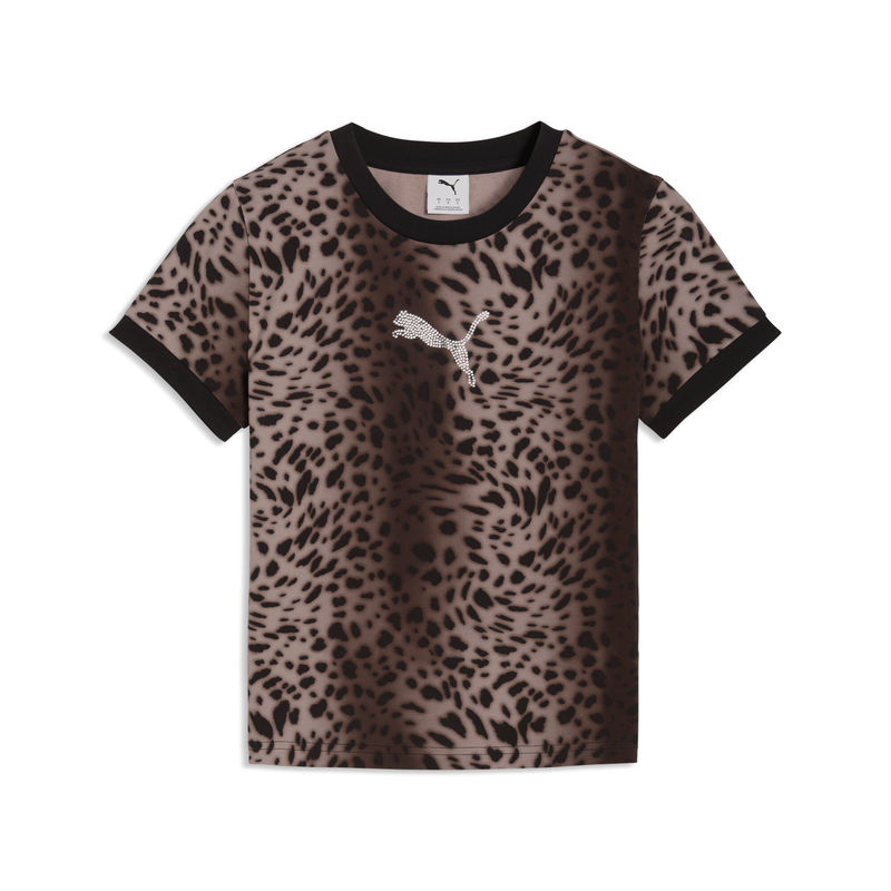 ŽENSKA MAJICA PUMA ESS GRAPHICS LEO LUXE BEDAZZLED SLIM TEE