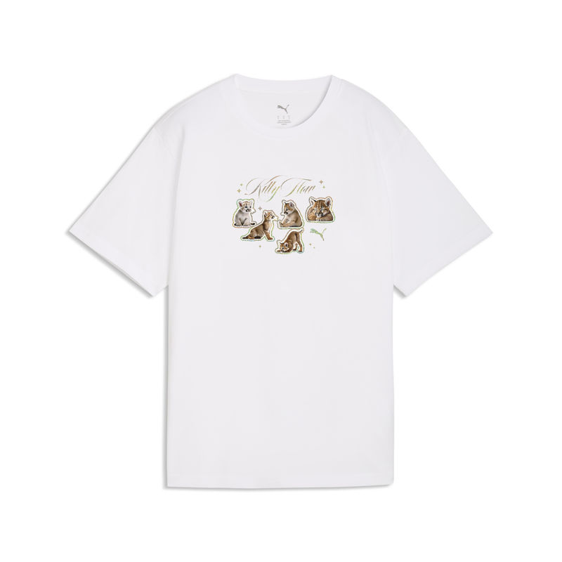 ŽENSKA MAJICA PUMA GRAPHICS KITTY STICKERRELAXED TEE