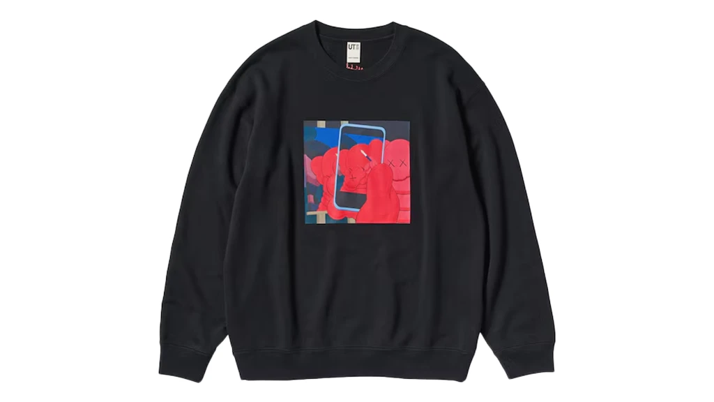 KAWS x Uniqlo x Warhol Black Crewneck
