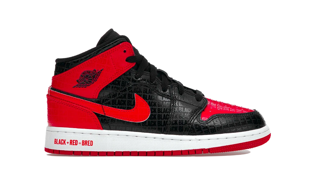Jordan 1 Mid Bred Text (GS)