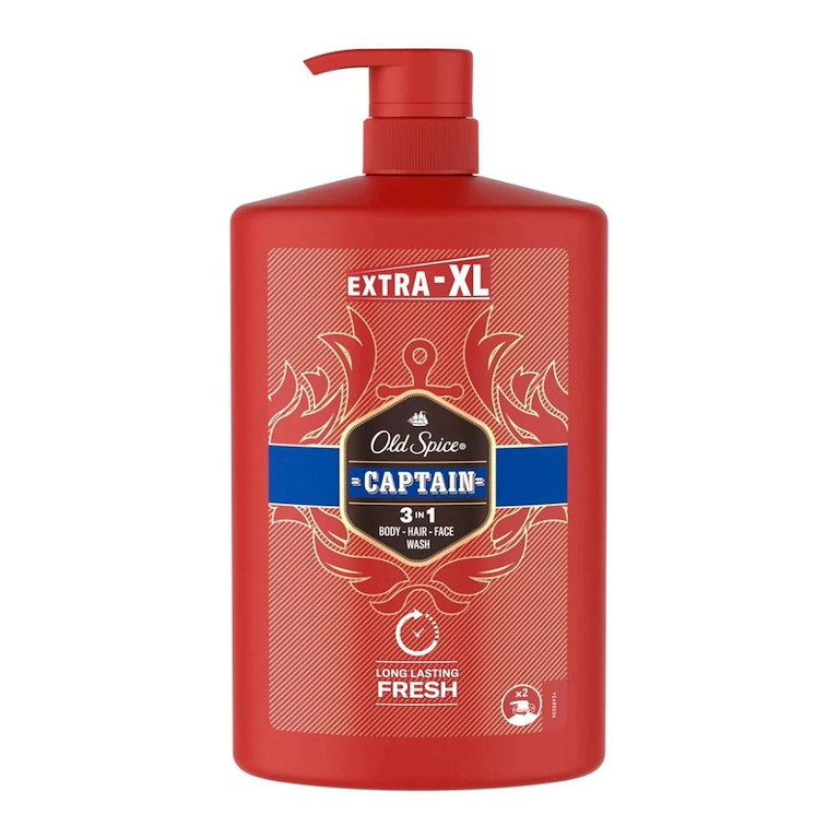 Old Spice Captain 3 u 1 Gel za Tuširanje i Šampon 1L