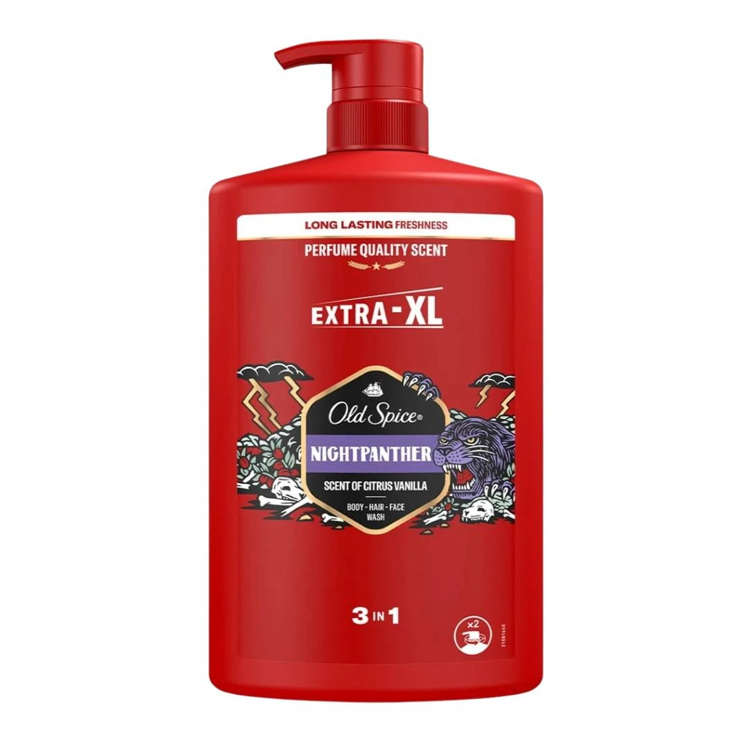 Old Spice Night Panther 3 u 1 Gel za Tuširanje i Šampon 1 L