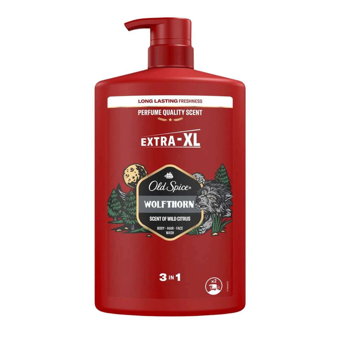 Old Spice Wolfthorn 3 u 1 Gel za Tuširanje i Šampon 1 L