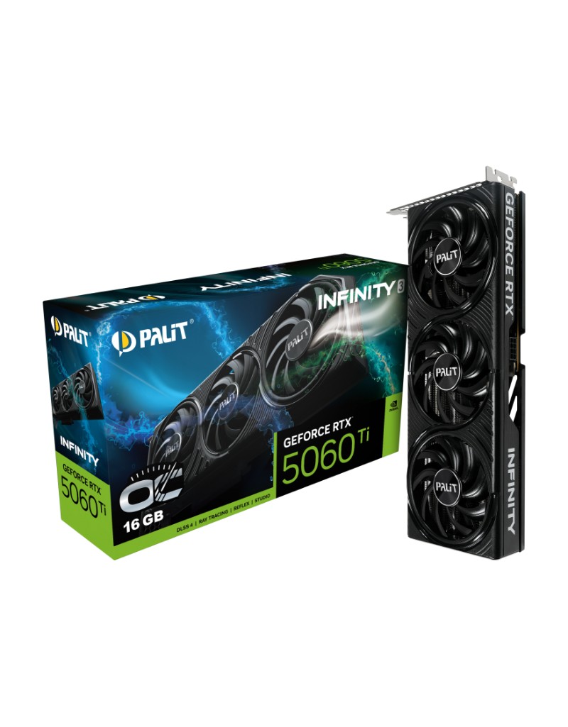 PALIT nVidia GeForce RTX 5060 Ti 16GB 128bit RTX5060Ti Infinity 3 OC 16GB GDDR7