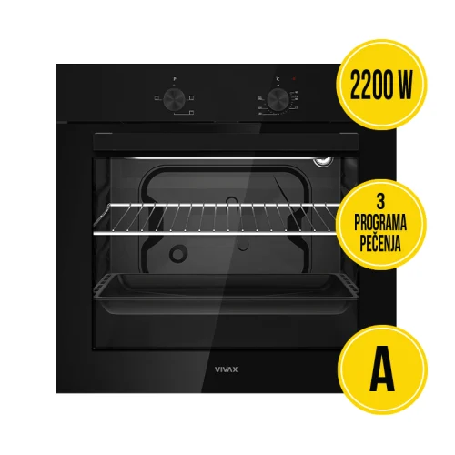 Rerna ugradna crna Vivax BO624MSG