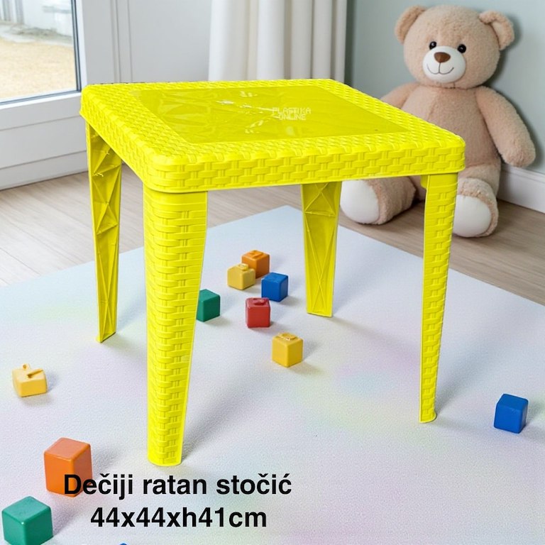 Dečiji stočić 44x44xH41cm RATAN ŽUT