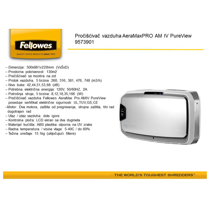 Prečišćivač vazduha AeraMaxPRO AM IV PureViev Fellowes 9573901