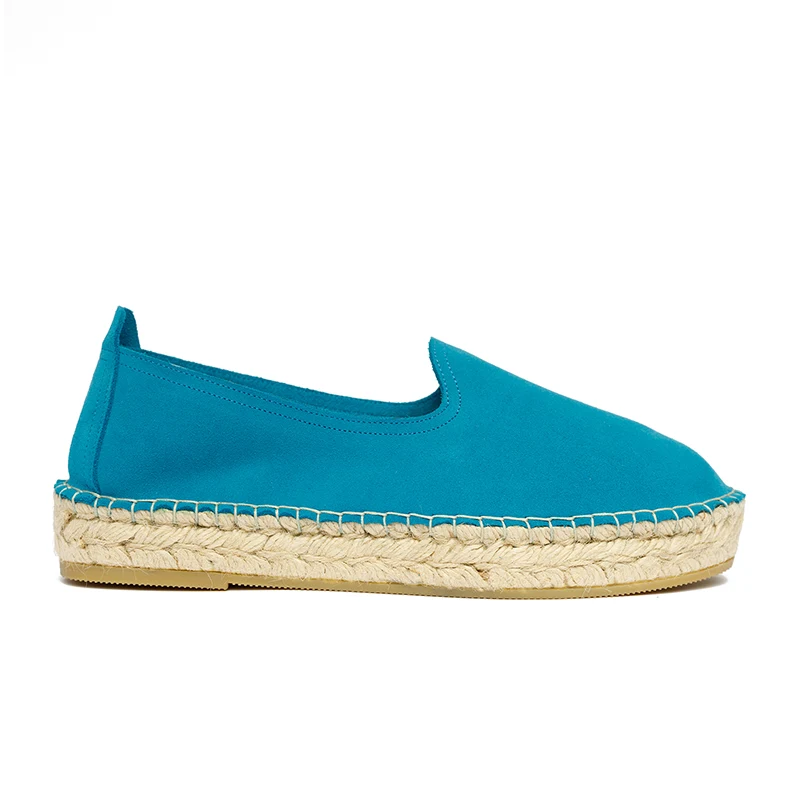 Woman’s classic loafer espadrilles – Atlas suede leather