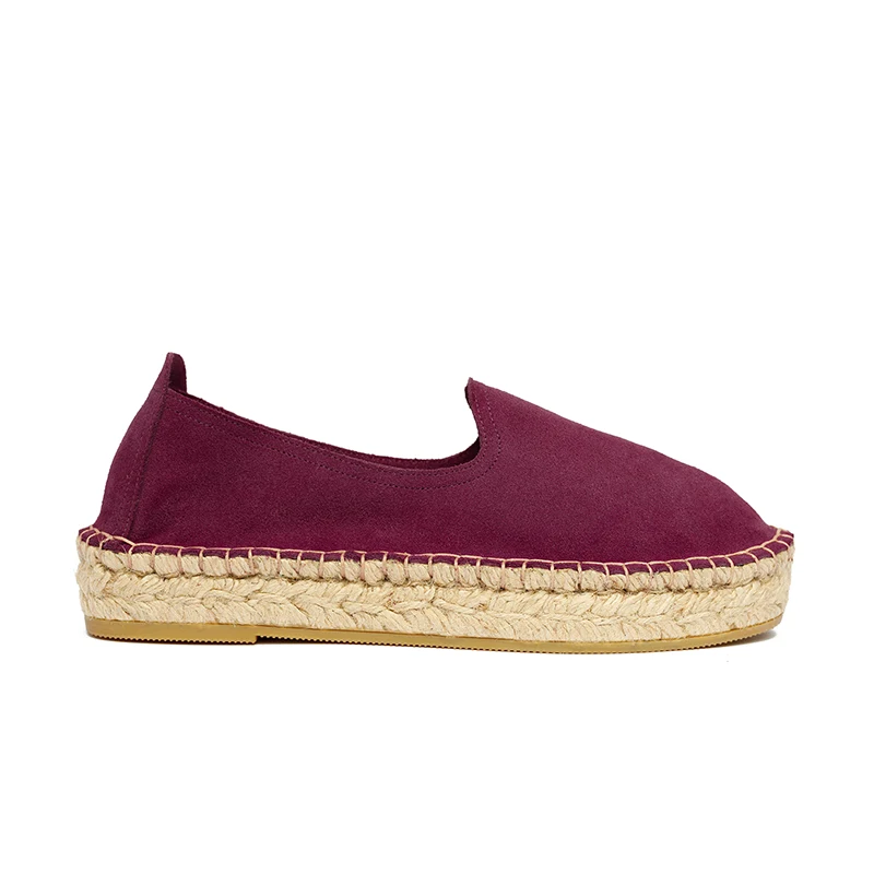 Woman’s classic loafer espadrilles – Cardinal suede leather