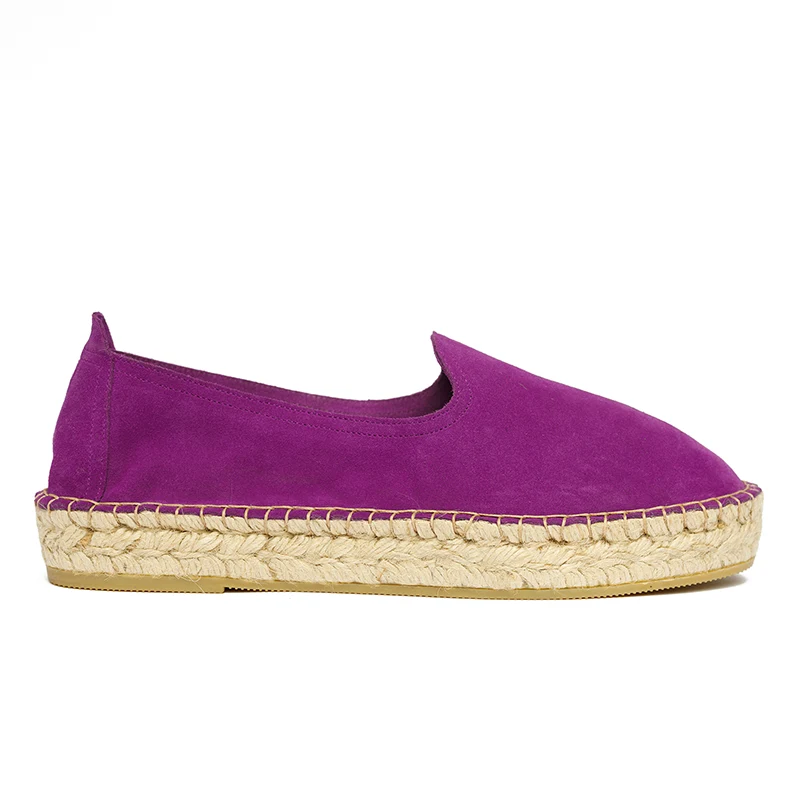 Woman’s classic loafer espadrilles – Verbena suede leather