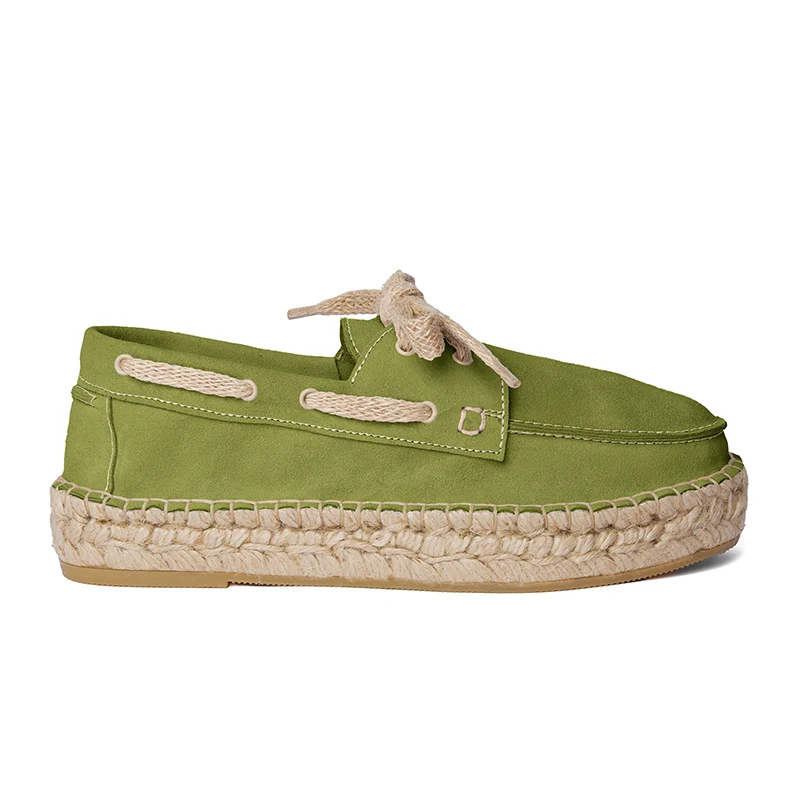 Women’s boat shoe espadrilles – Aloe suede leather