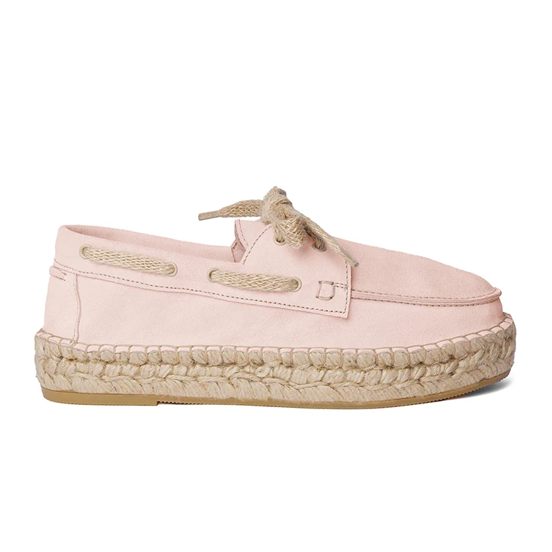 Women’s boat shoe espadrilles – Lotus suede leather
