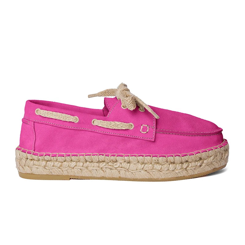 Women’s boat shoe espadrilles – Mirabilis suede leather