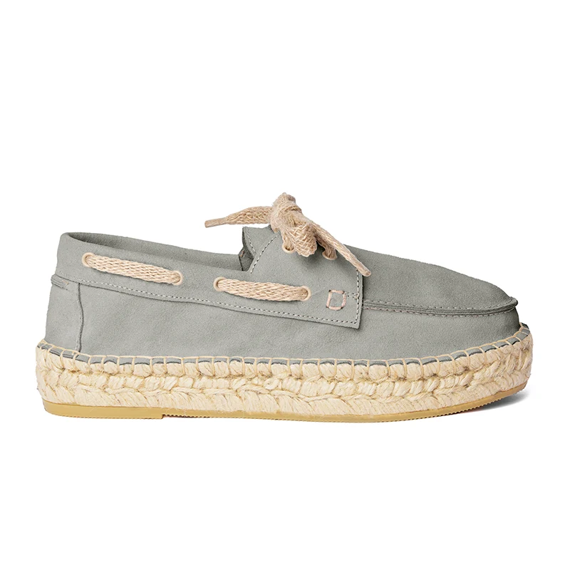 Women’s boat shoe espadrilles – Plume suede leather