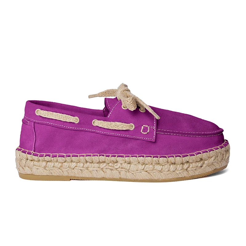 Women’s boat shoe espadrilles – Verbena suede leather