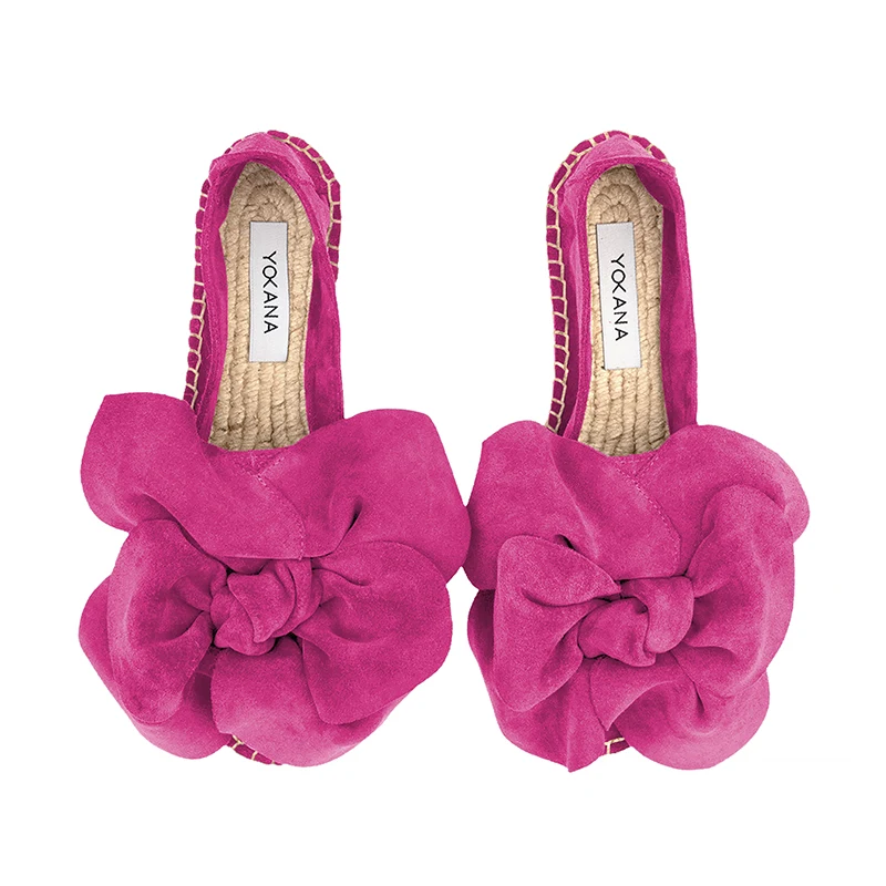 Yokana’s Flower espadrilles – Mirabilis suede leather