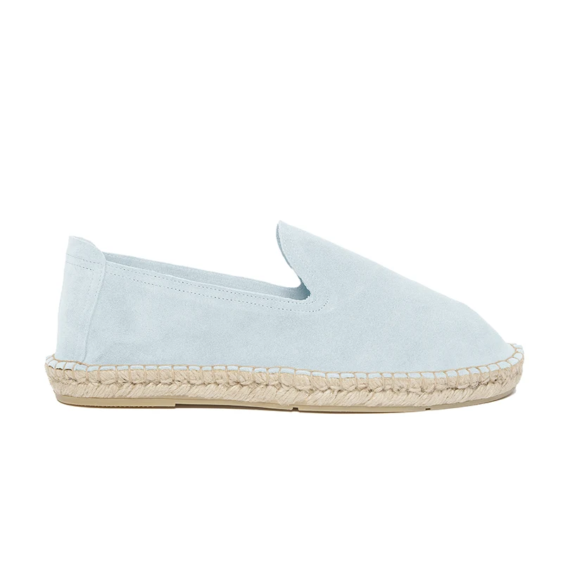 Men’s classic loafers espadrilles – Pastel suede leather