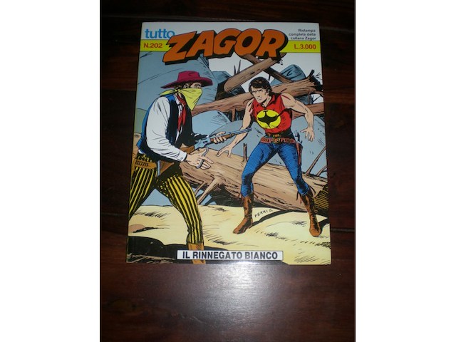 ZAGOR TUTTO 202 IL  RINNEGATO  BIANCO*