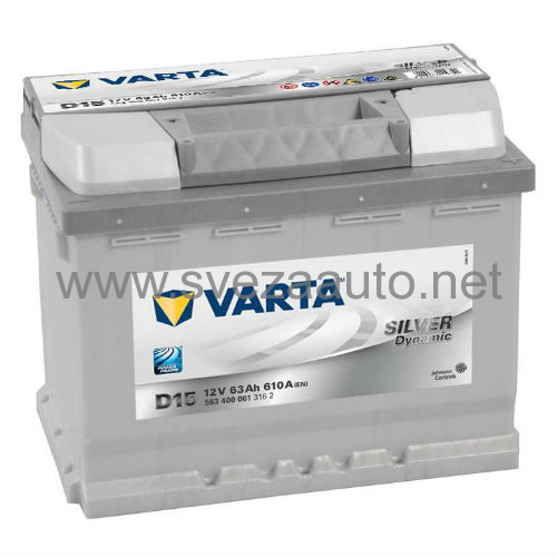 Varta 12V 63Ah D+ Akumulator D15 Silver Dynamic