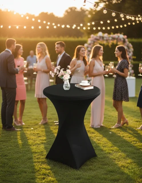 Navlaka za barski sto - Crna