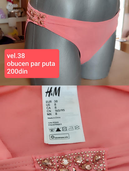 H&M donji deo bikinija – koralno roze