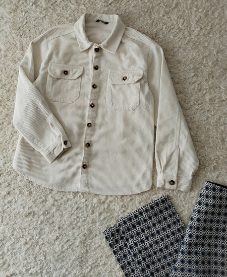    Košulja jaknica od somota ☆ XS ☆ ecru bela