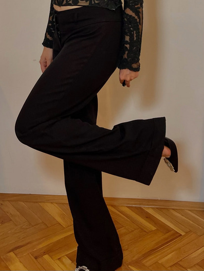 Crne vintage pantalone Camaïeu, kraj 2000-ih