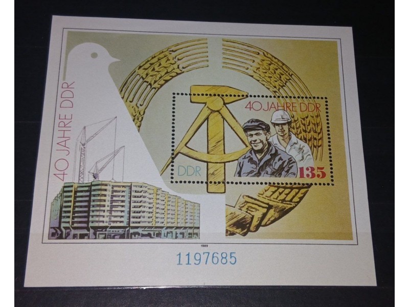 Nemačka DDR blok 1989 MNH **