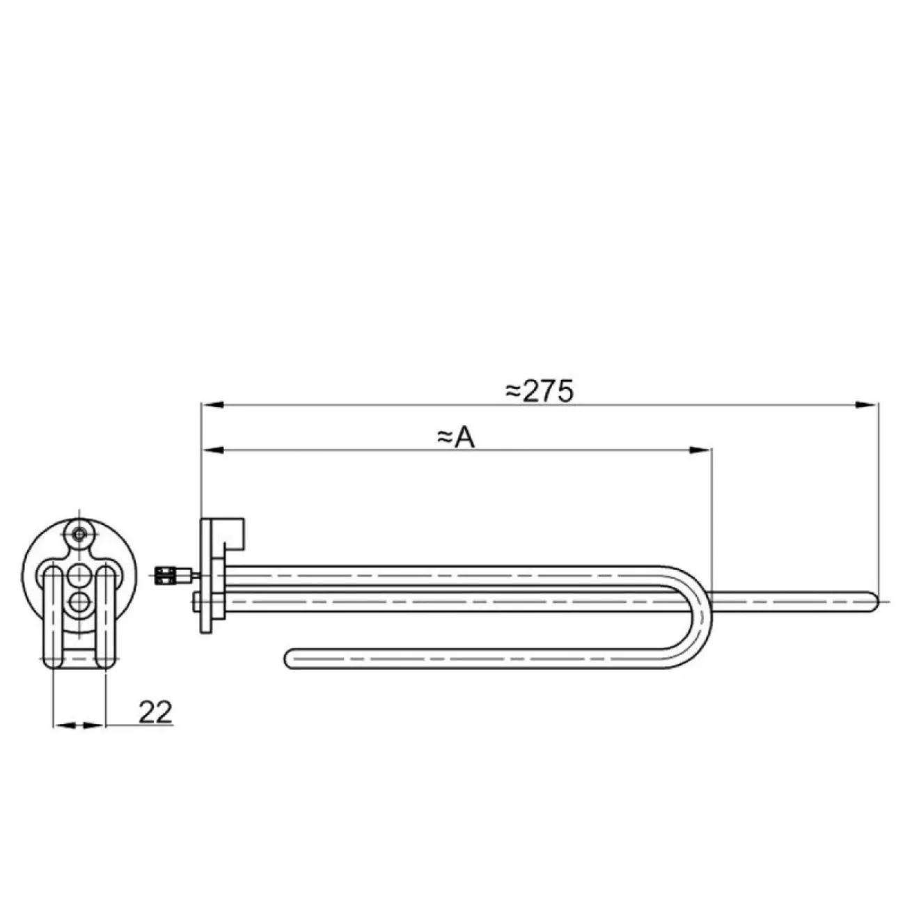 GREJAČ GB-2000W 230V GORENJE, METALAC. KONČAR