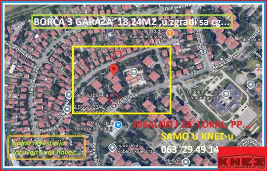 BORČA 3 - 18,24 m2 garaža u zgradi