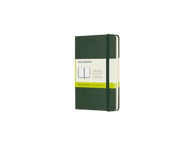Agenda - Moleskine, Pocket Plain Notebook, Myrtle Green, Hard cover