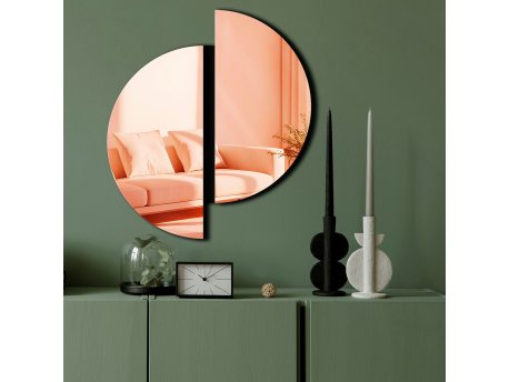 WALLXPERT Dekorativno ogledalo Ozgl522 Rose Gold