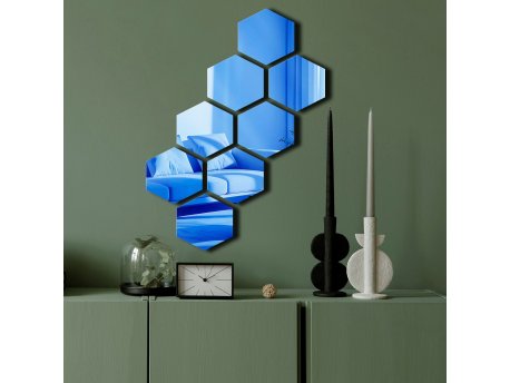 WALLXPERT Dekorativno ogledalo Ozgl525 Blue