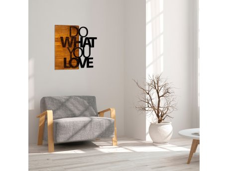 WALLXPERT Dekorativni drveni zidni dodatak Do What You Love